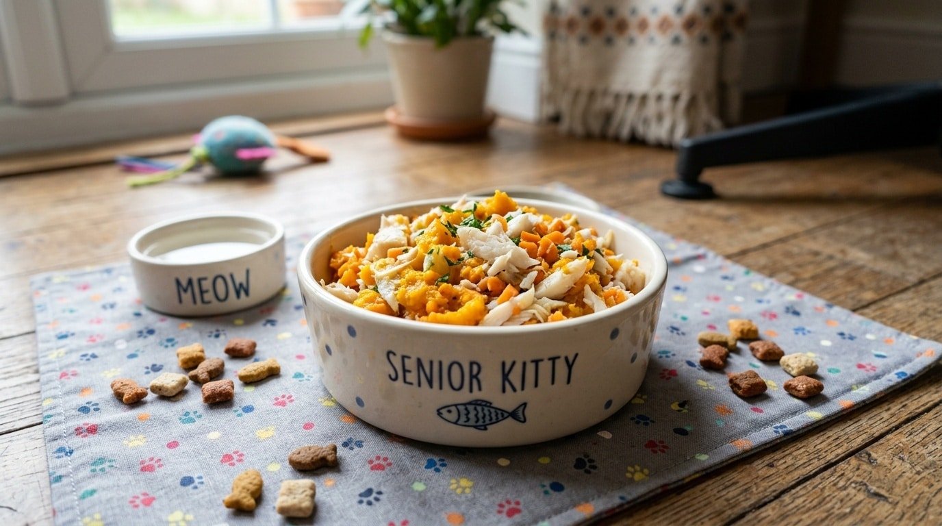 Healthy Low-Phosphorus Fish Recipe For Senior Cats - Hearts Of Pets